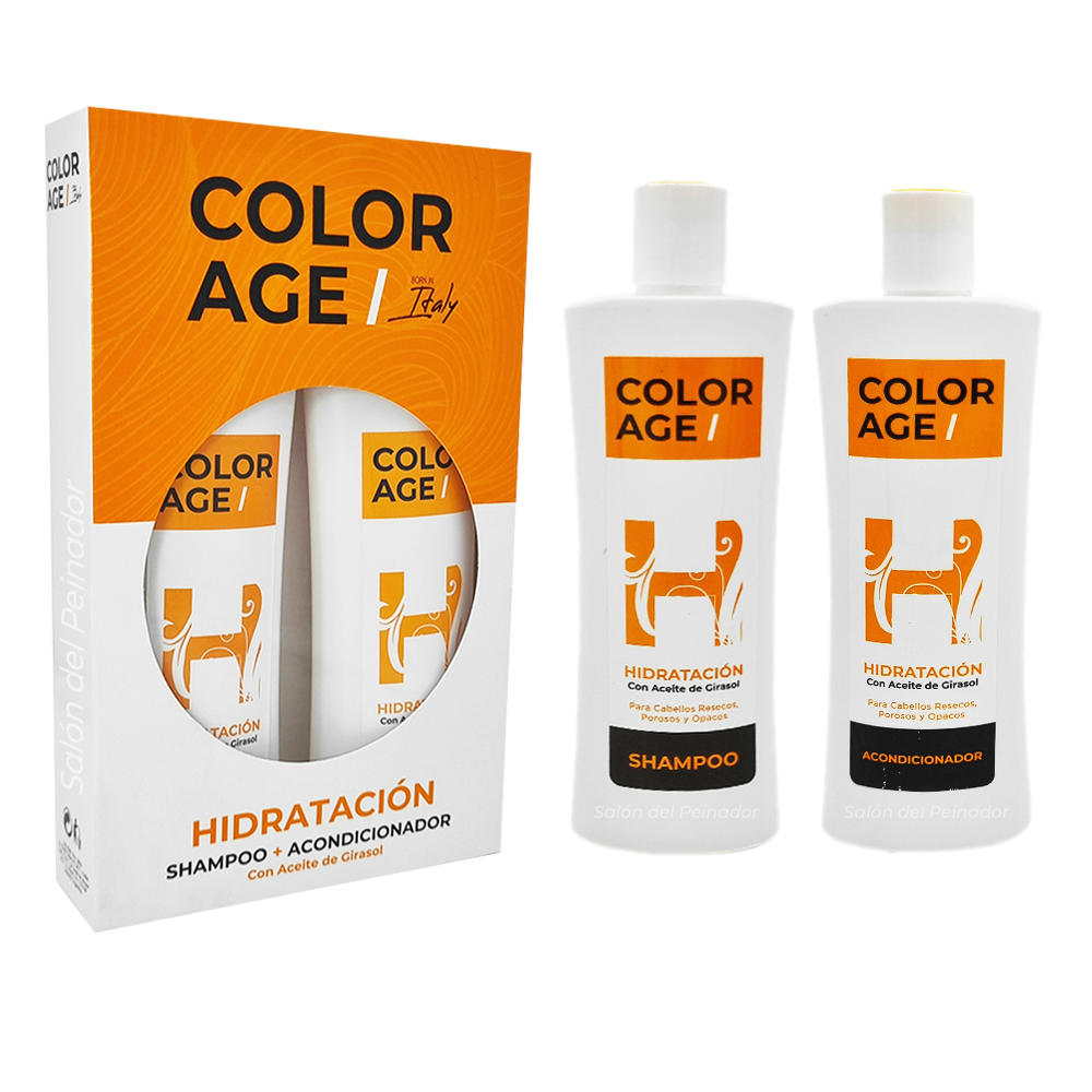 KIT HIDRATACIÓN SHAMPOO + ACONDICIONADOR X250ML | Color Age
